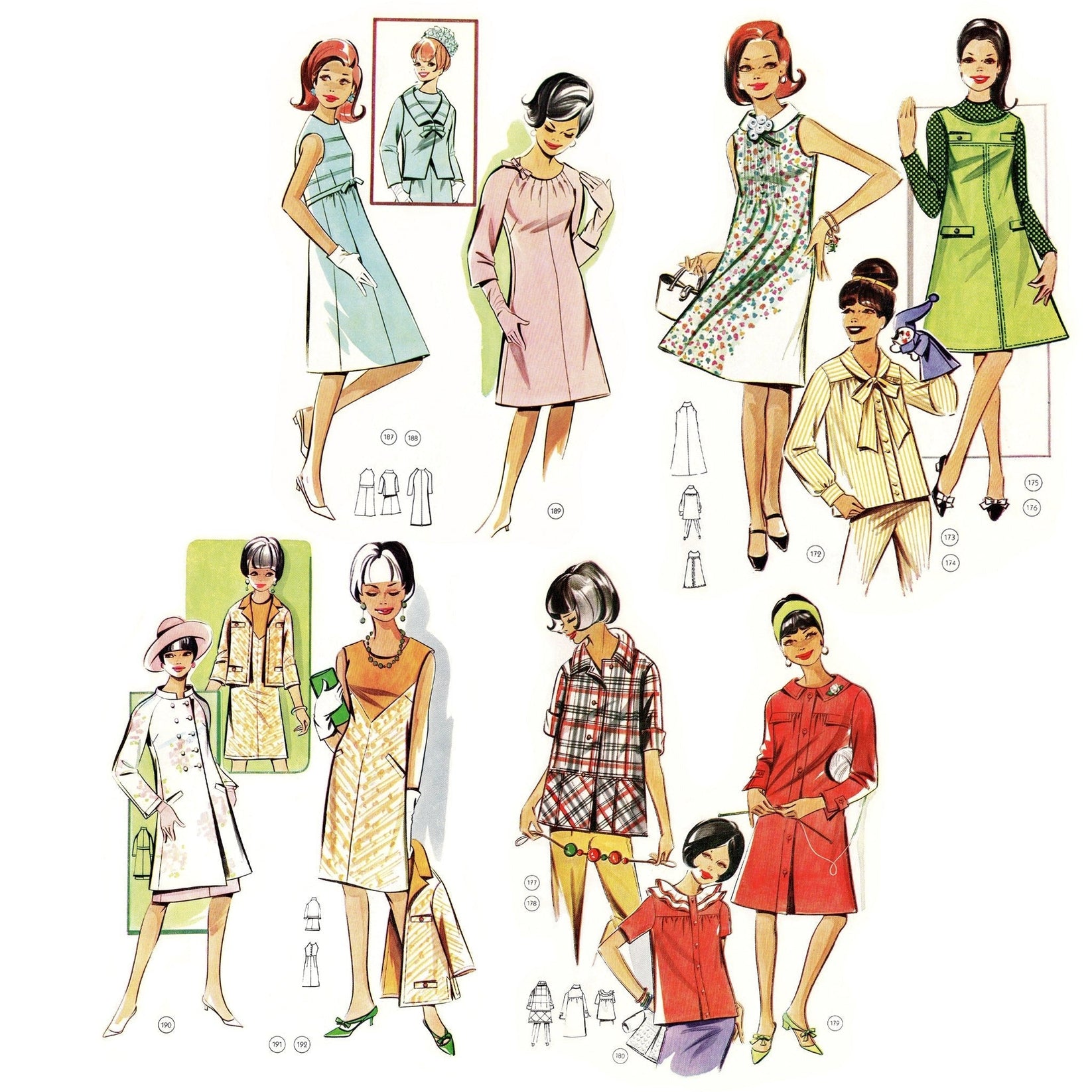 Vintage 1960s German Sewing Pattern Drafting Book – Day17Vintage